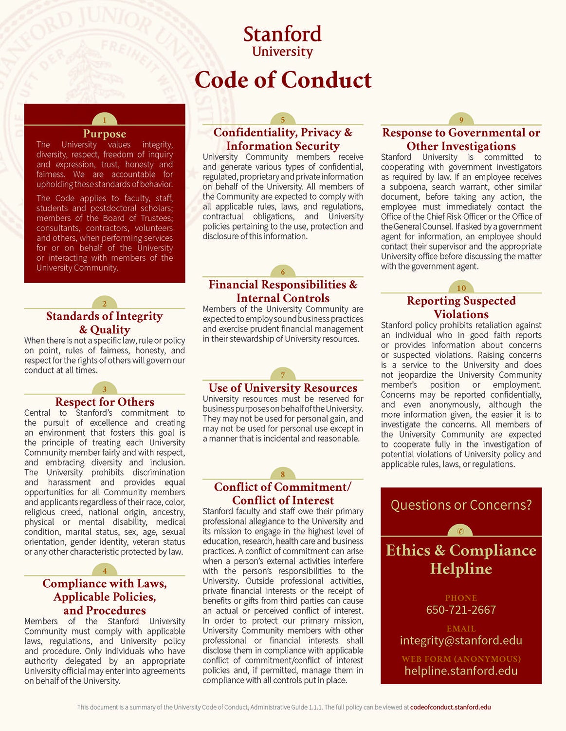 Stanford Ethics and Compliance Helpline is ready – and eager – to help ...